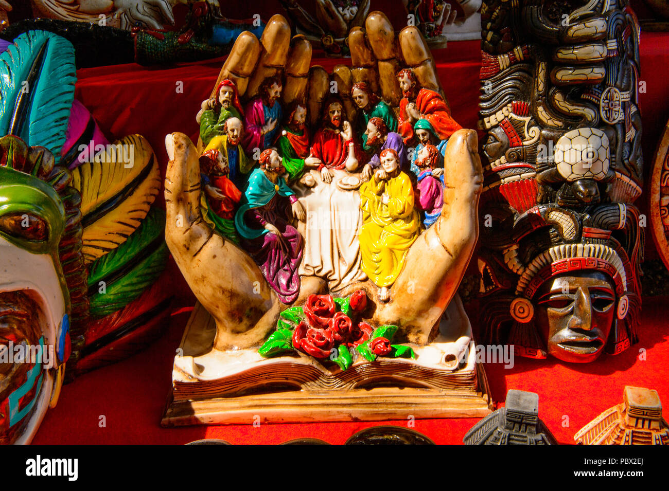 Authentic handcraft souvenirs of maya civilisation Stock Photo - Alamy