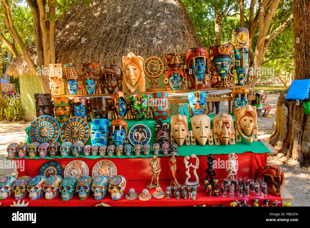 Authentic handcraft souvenirs of maya civilisation Stock Photo - Alamy