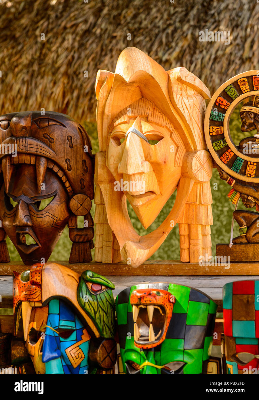 Authentic handcraft souvenirs of maya civilisation Stock Photo - Alamy