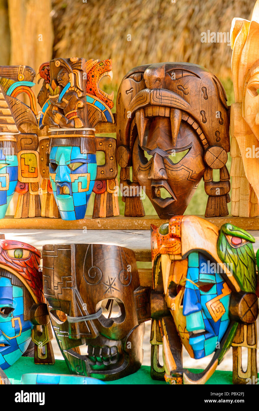 Authentic handcraft souvenirs of maya civilisation Stock Photo - Alamy