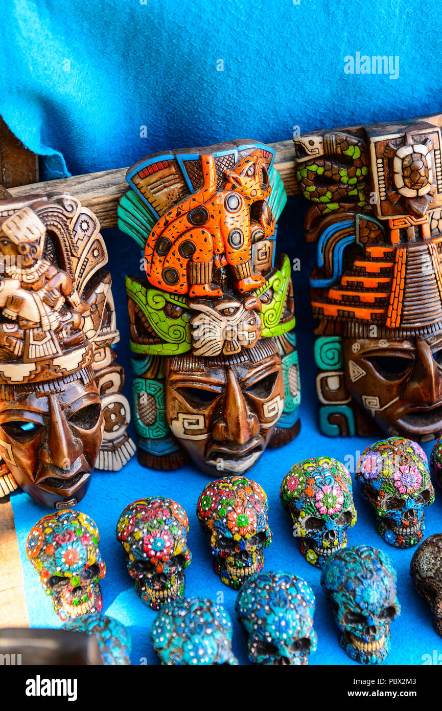 Authentic handcraft souvenirs of maya civilisation Stock Photo - Alamy