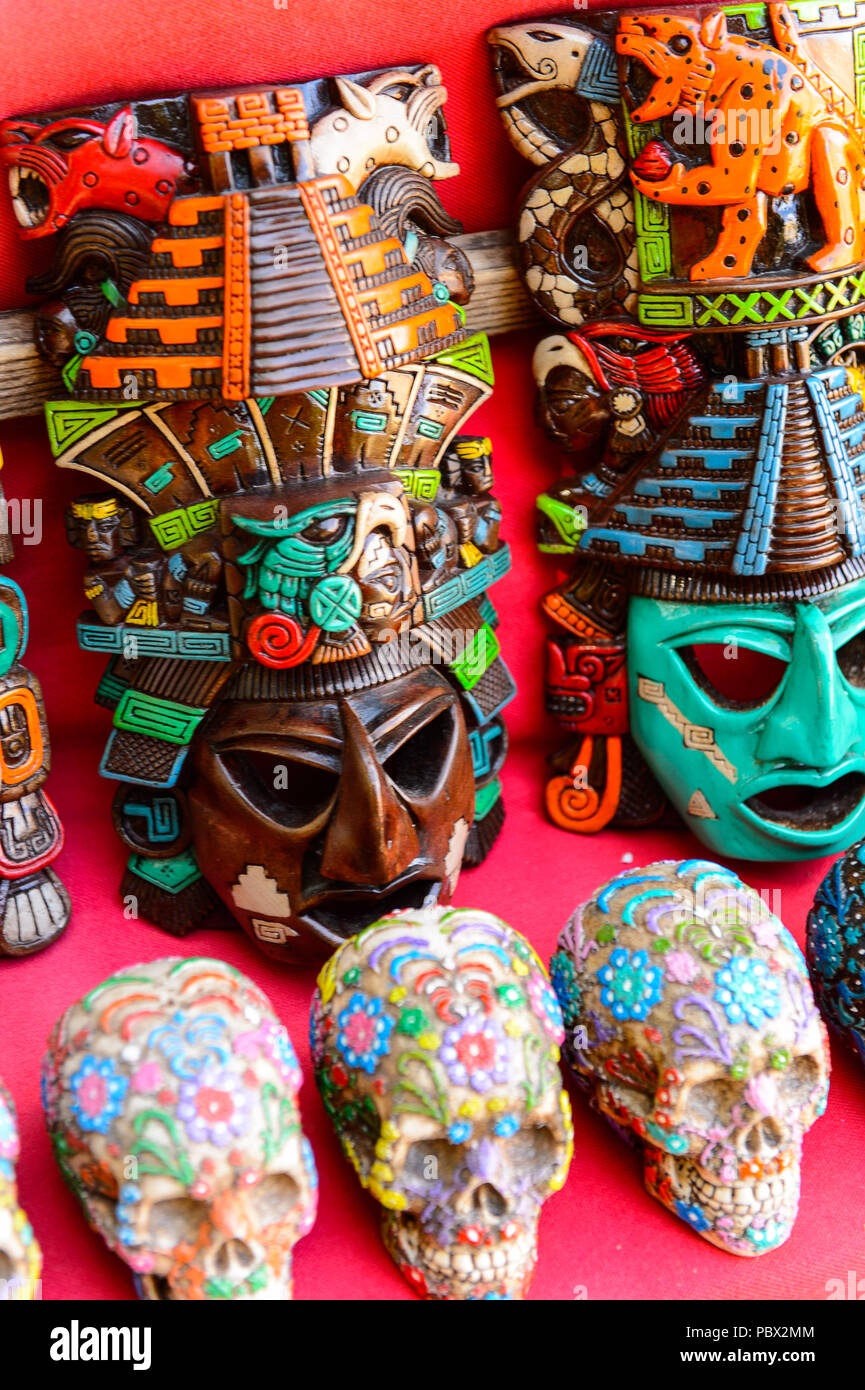 Authentic handcraft souvenirs of maya civilisation Stock Photo - Alamy