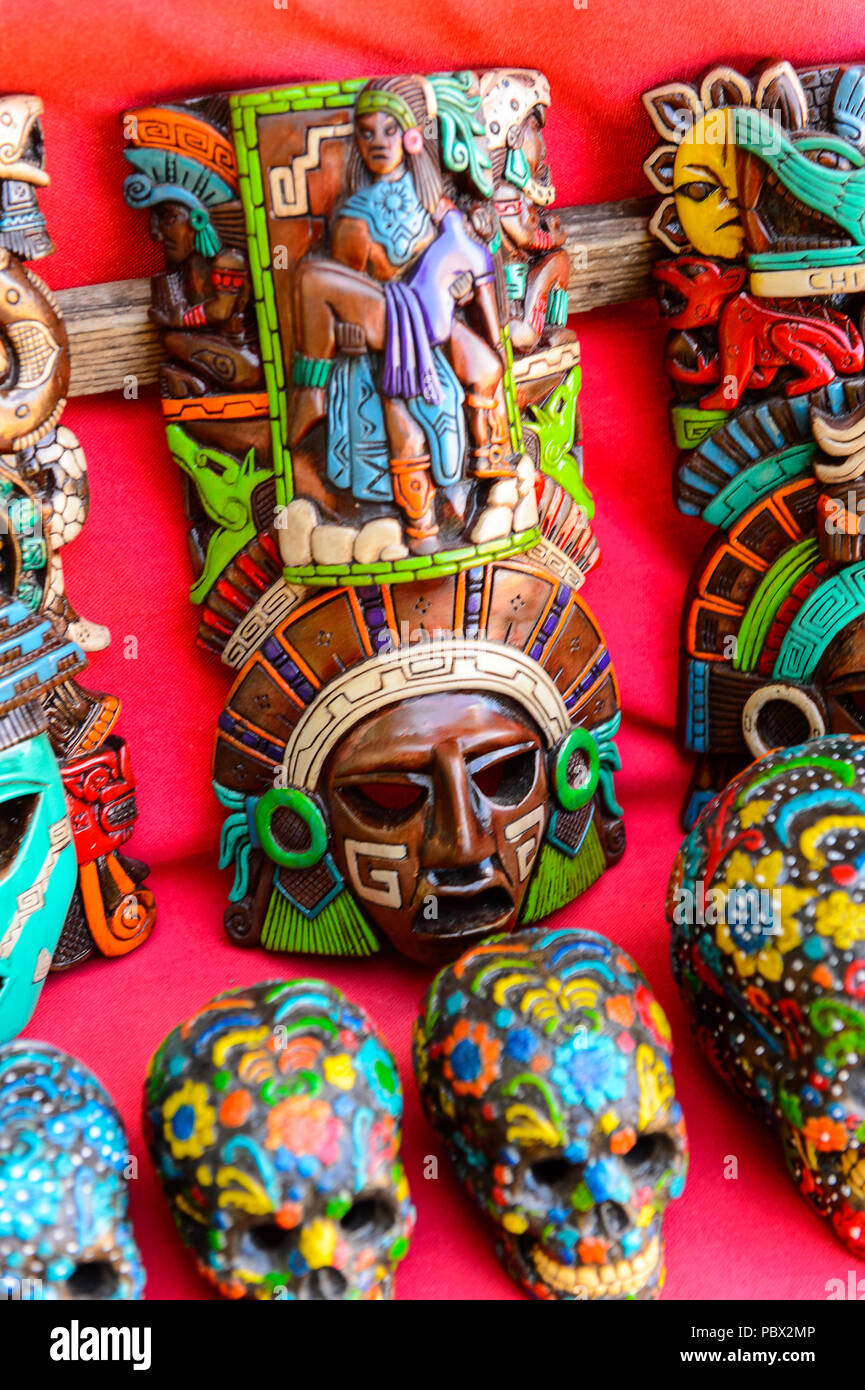 Authentic handcraft souvenirs of maya civilisation Stock Photo - Alamy