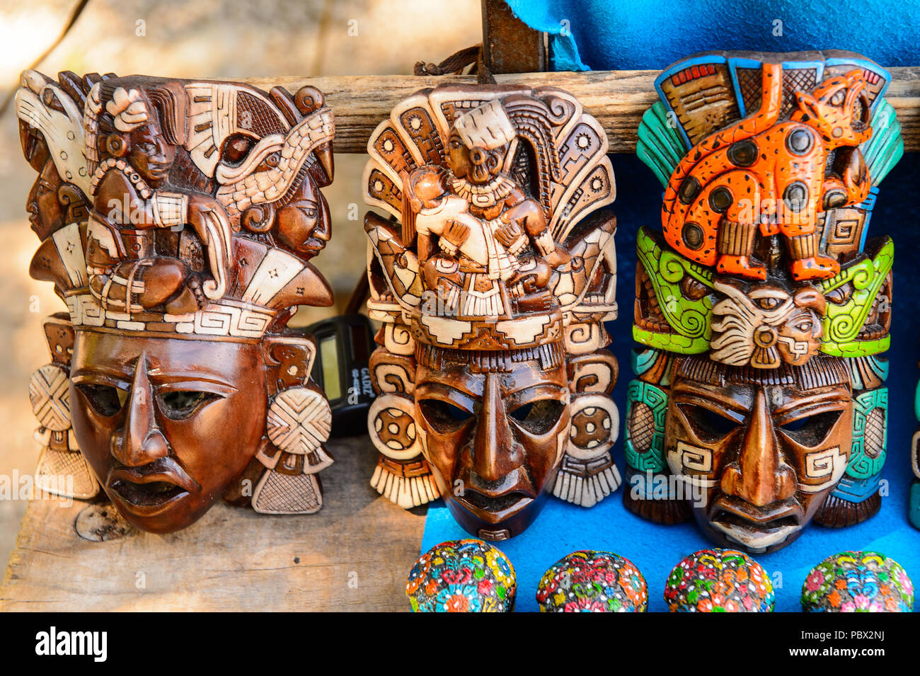 Authentic handcraft souvenirs of maya civilisation Stock Photo - Alamy