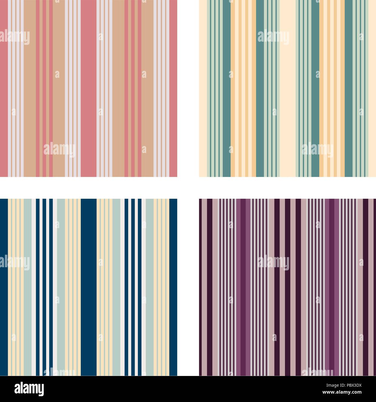 Set of Vertical stripes seamless print vector Stock Vector Image & Art ...