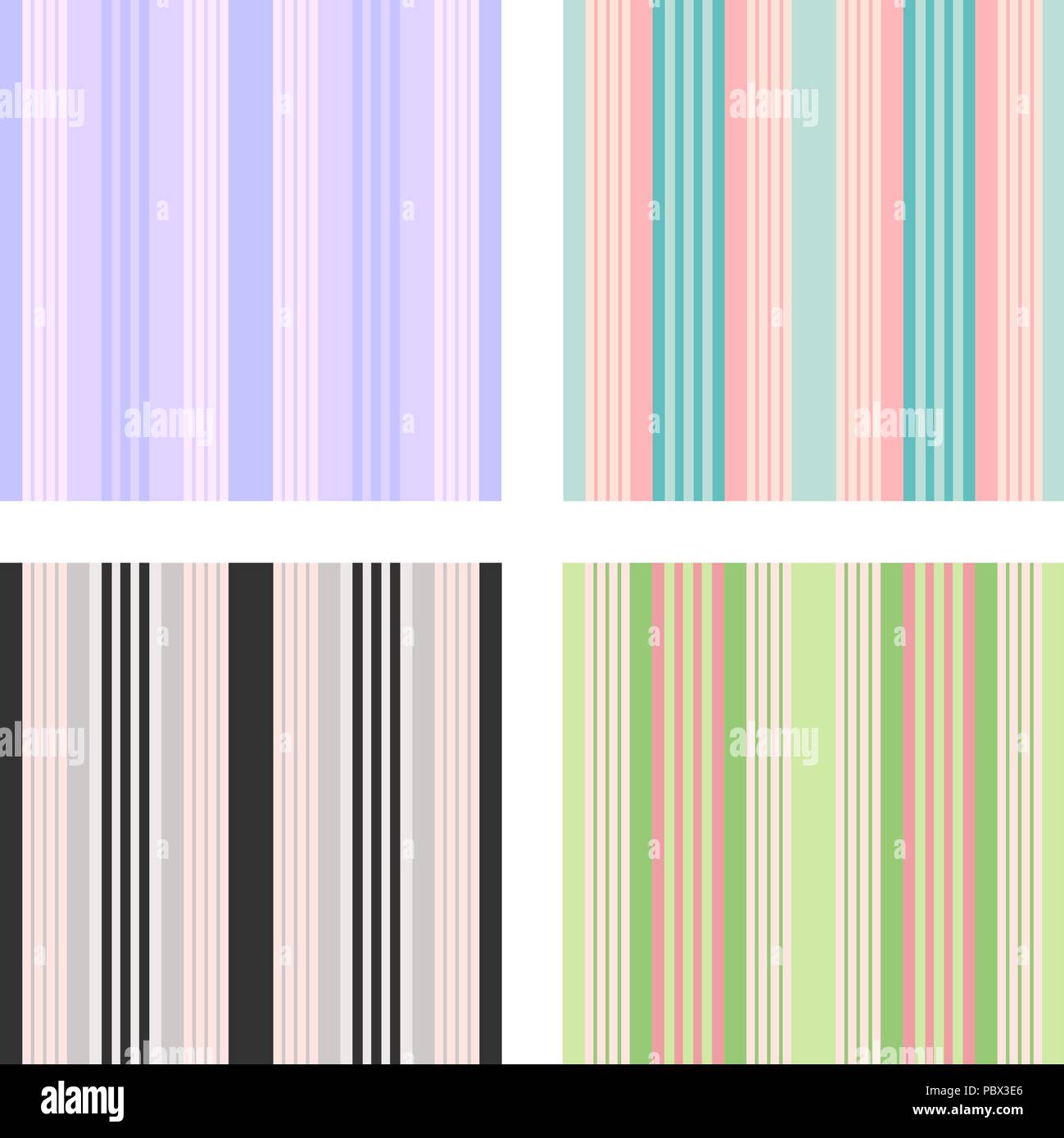 Set of Vertical stripes seamless print vector Stock Vector Image & Art ...