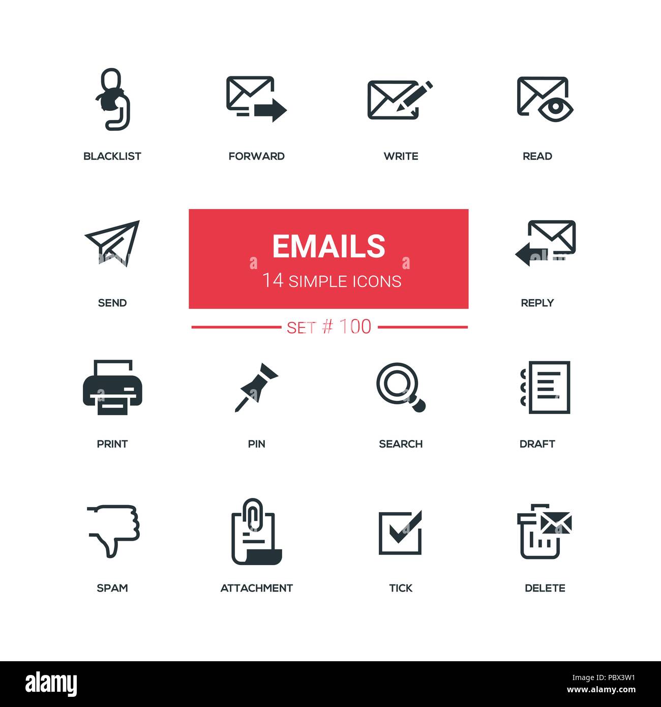 Email attachment symbol Cut Out Stock Images & Pictures - Alamy