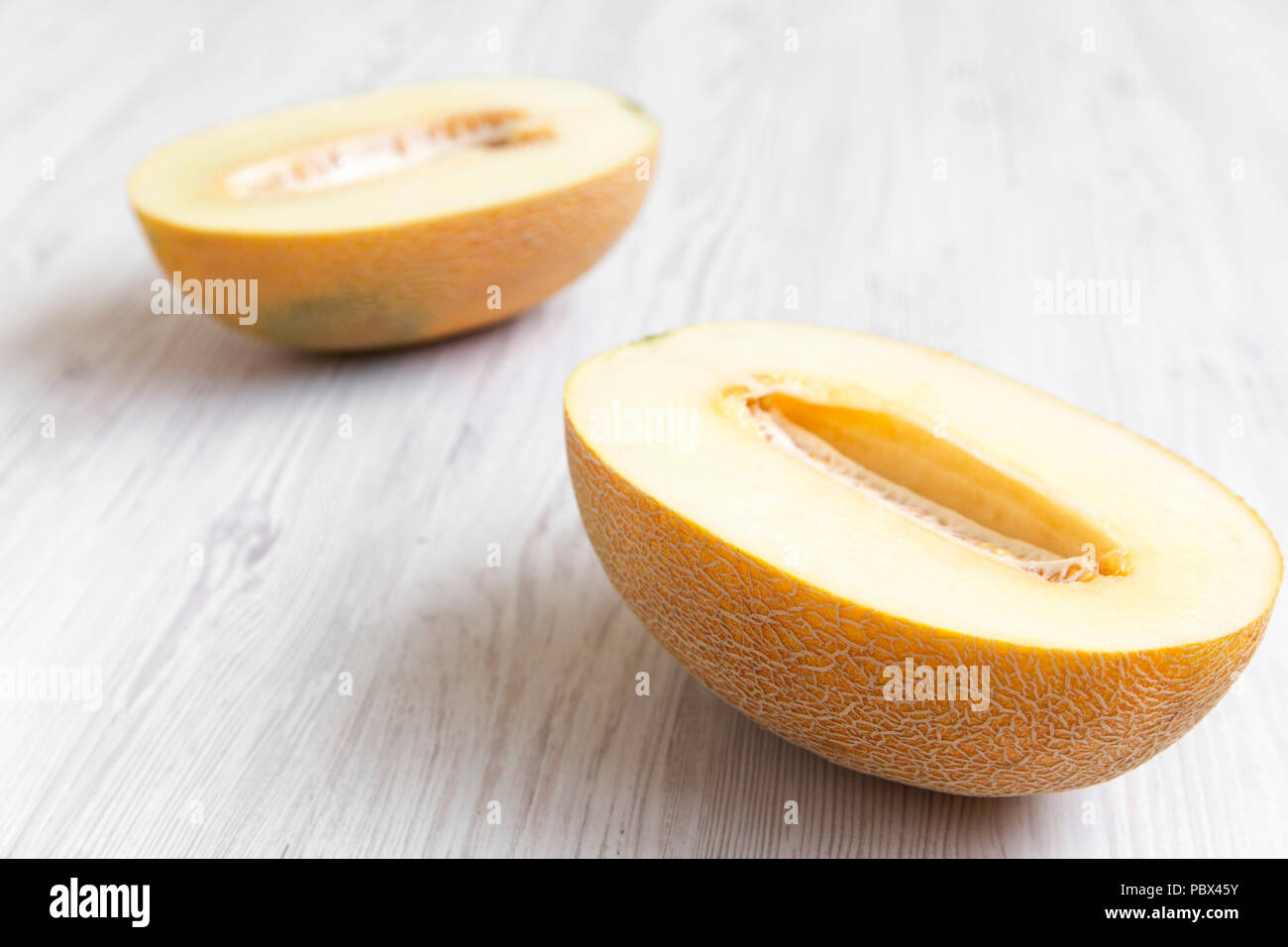 Two halves melon view hi-res stock photography and images - Alamy