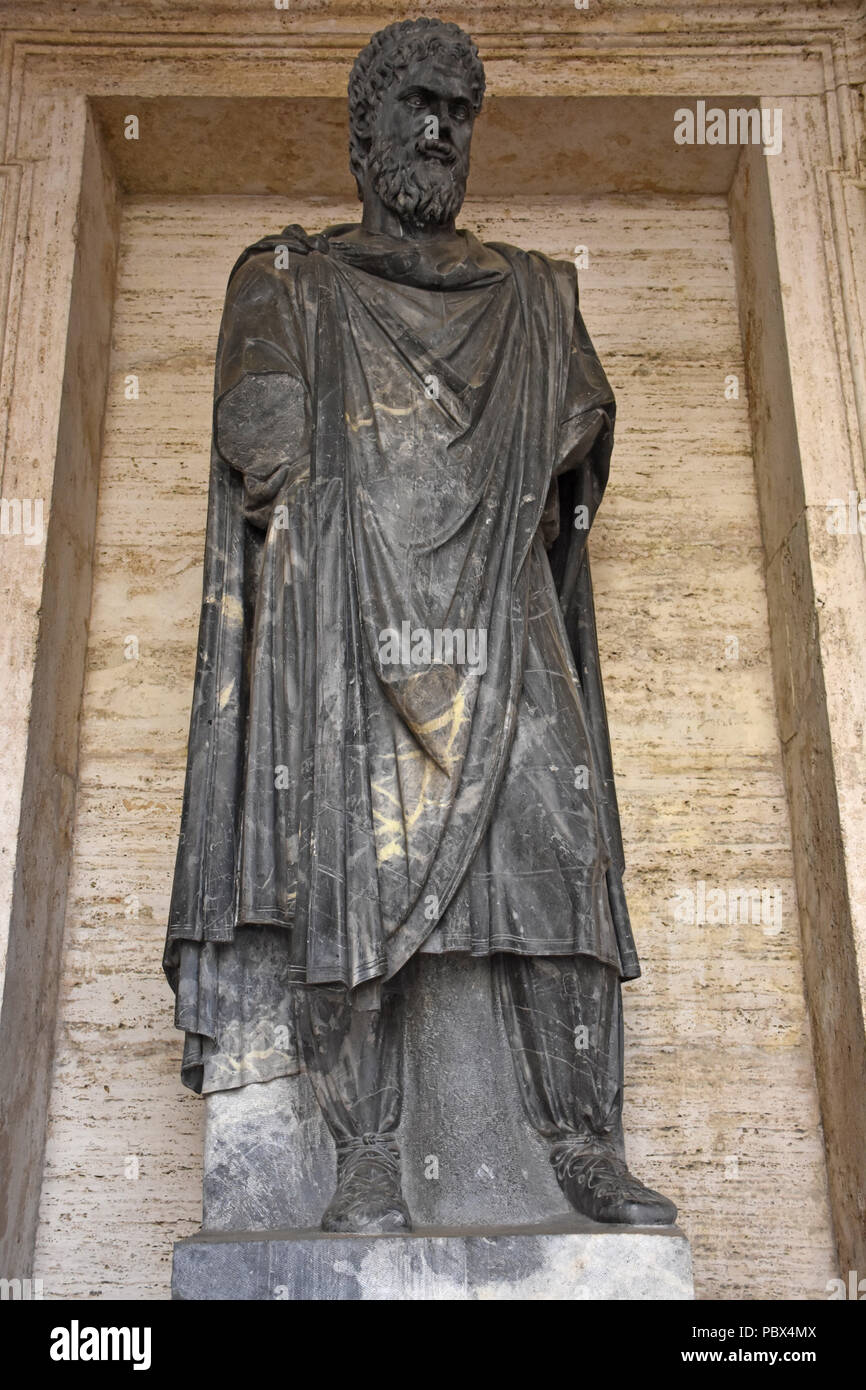 Rome, statue in the courtyard in the palace of the Conservatories in ...