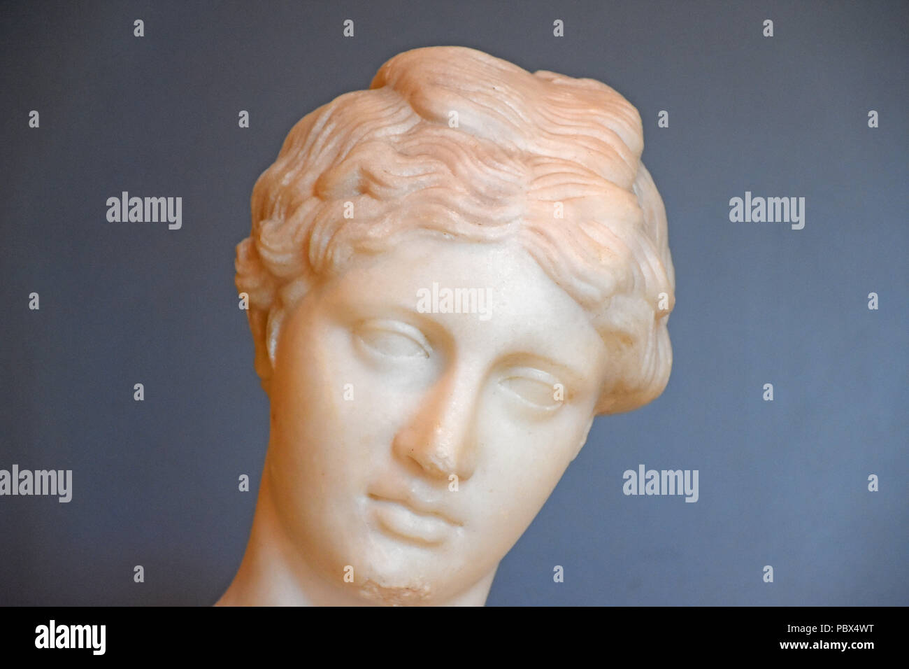 Rome, bust of women, ancient Roman in the palace of the Conservatories ...