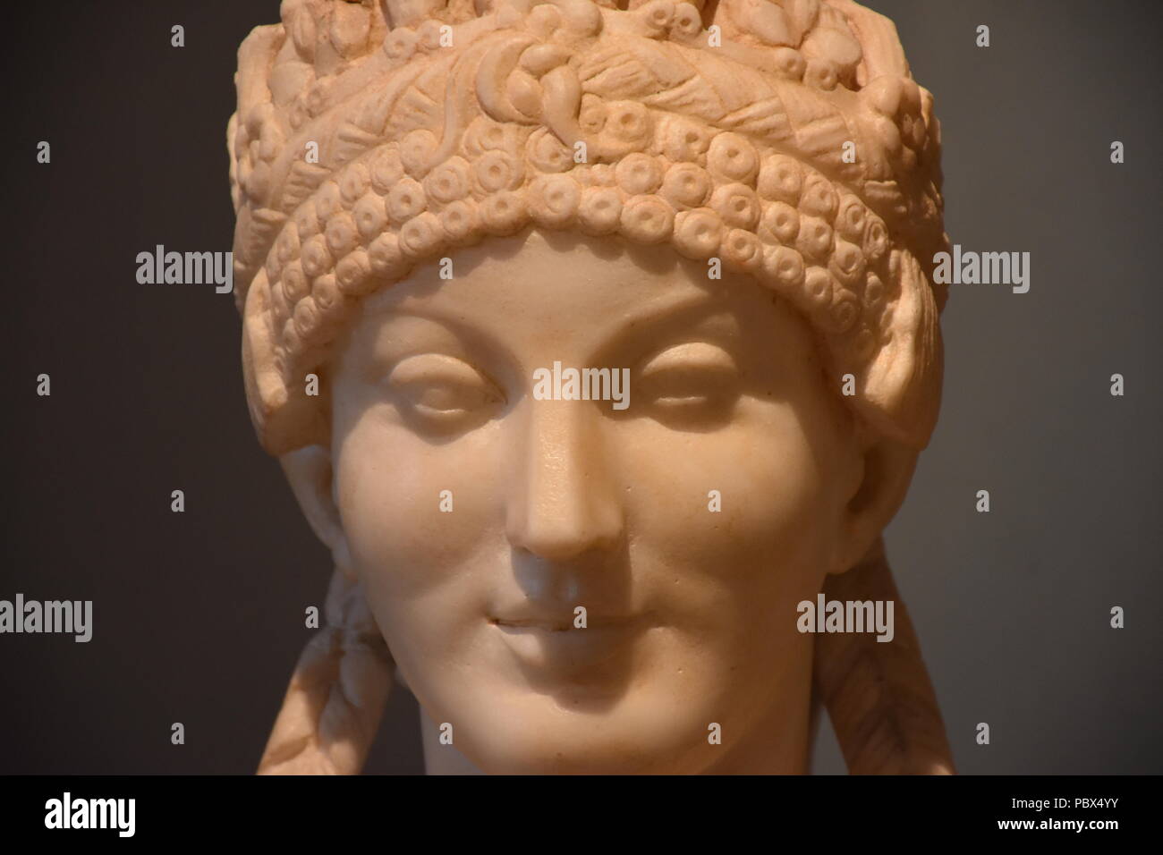 Rome, bust of women, ancient Roman in the palace of the Conservatories ...