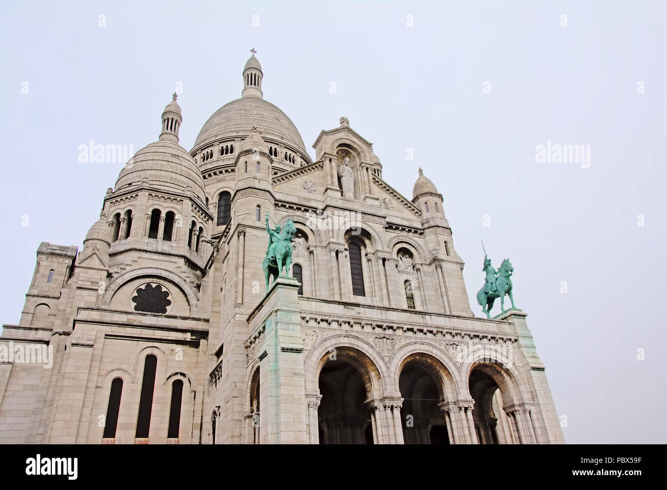 Detail of the Basilica of the Sacred Heart or `Sacre Coeur` of Paris ...