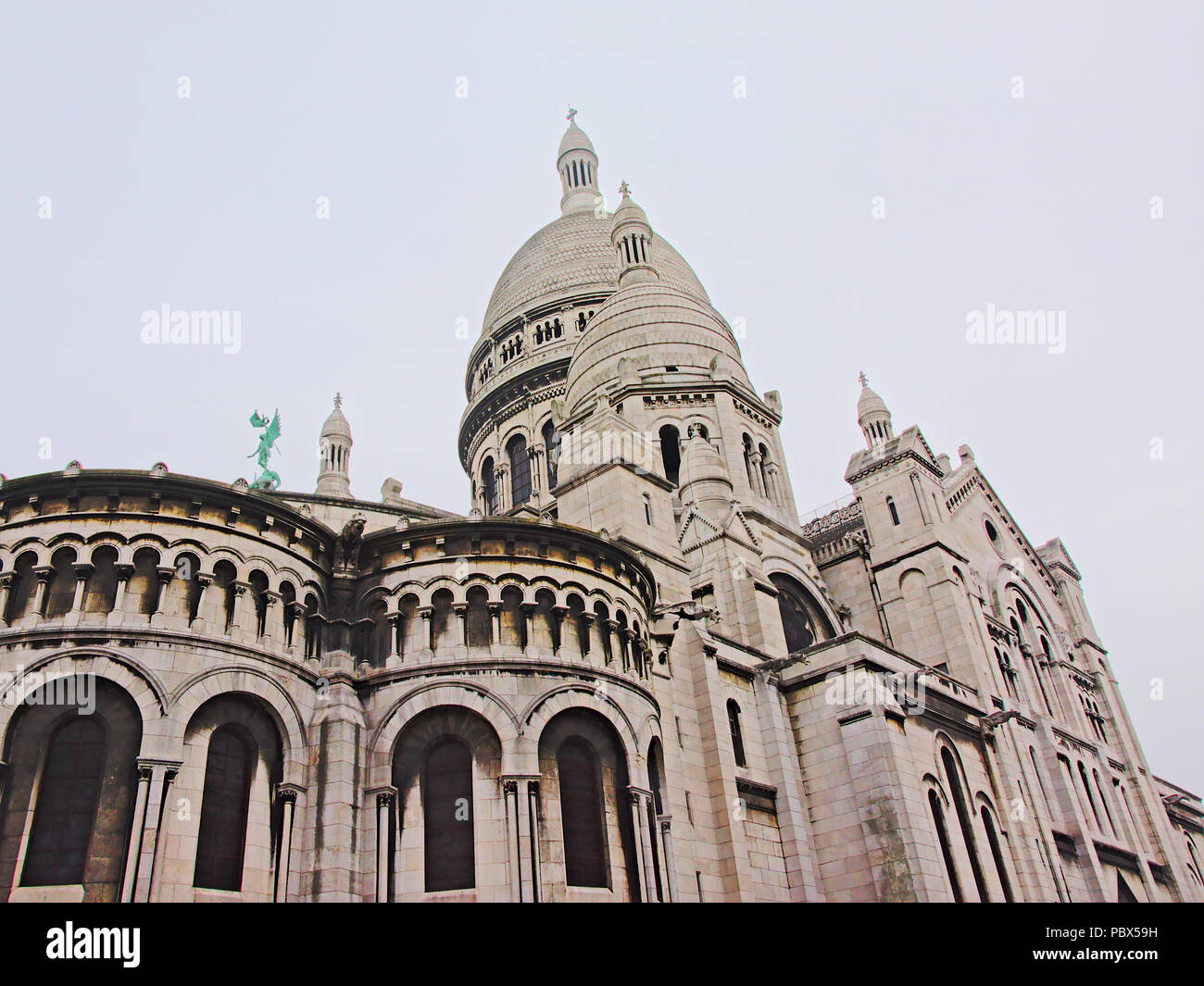 Detail of the Basilica of the Sacred Heart or `Sacre Coeur` of Paris ...