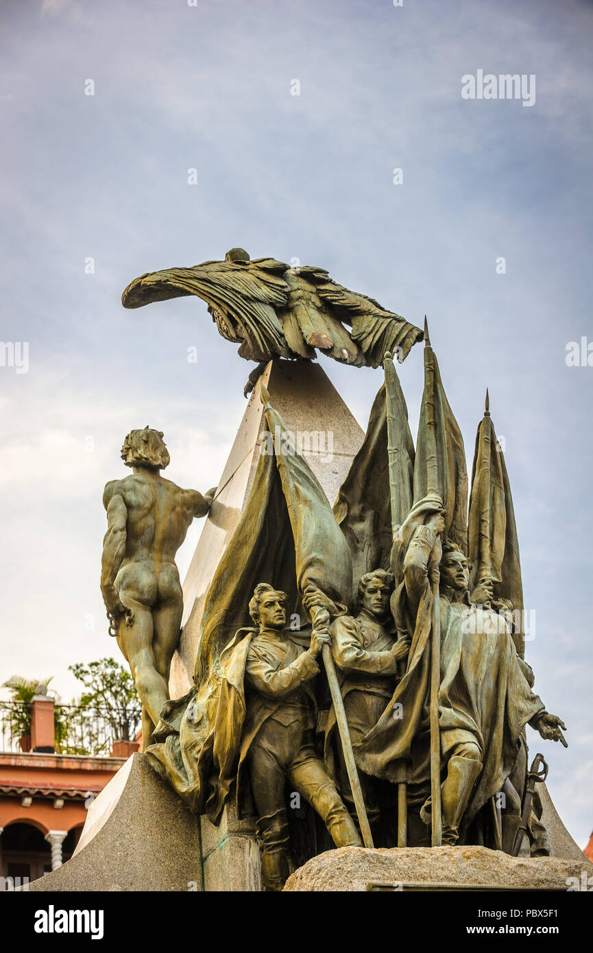 Statue in Panama City, Panama, Central America Stock Photo - Alamy