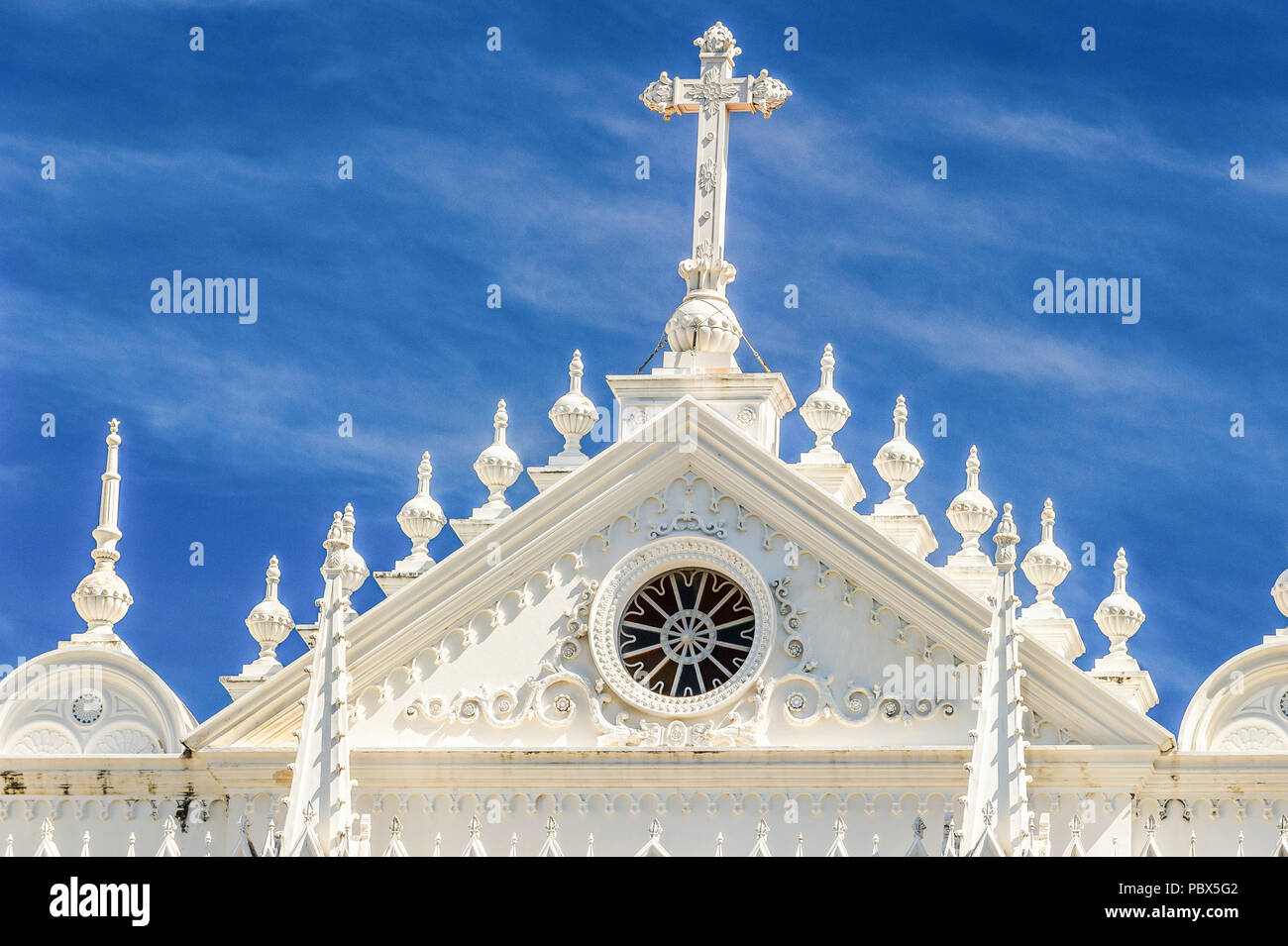 Front facade of the Santa Ana of San Salvador, El Salvador Stock Photo ...