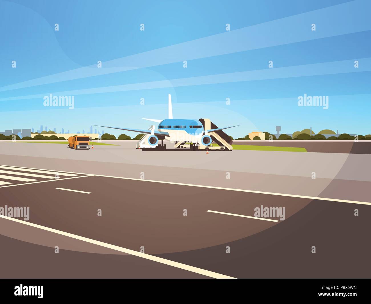 Airport terminal aircraft flying plane taking off waiting to board ...