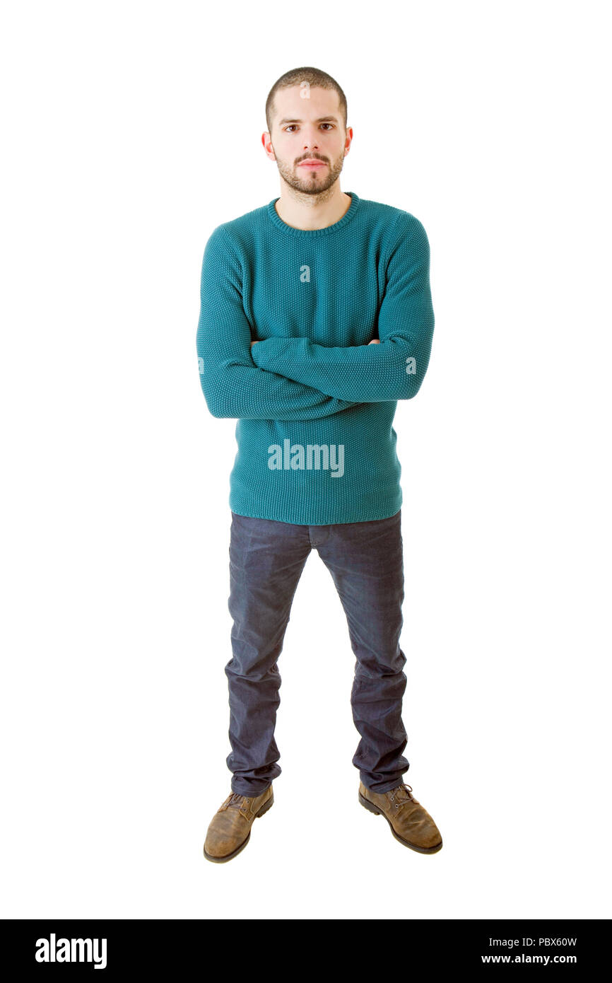 casual man full body in a white background Stock Photo - Alamy