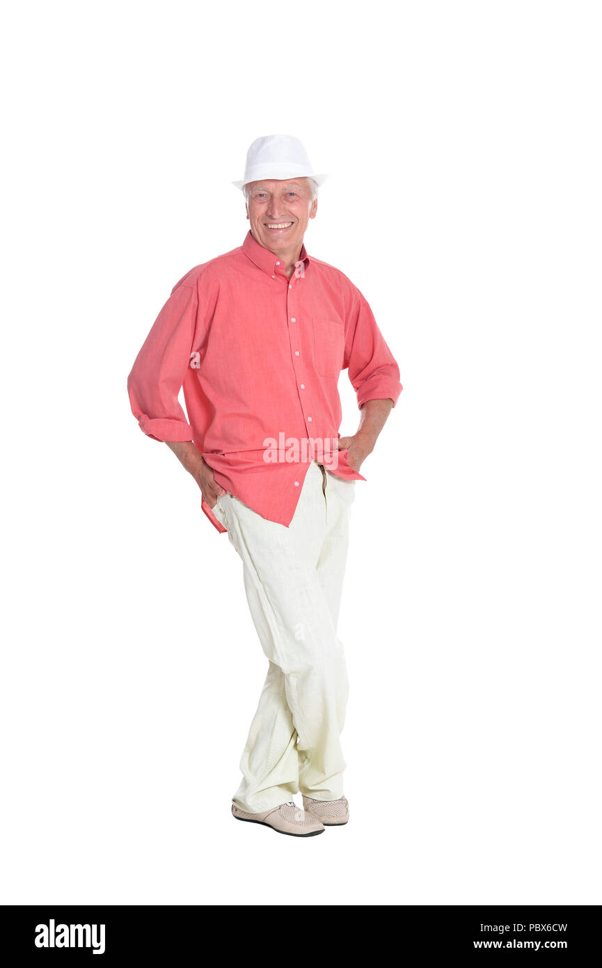 Senior adult man posing Cut Out Stock Images & Pictures - Alamy