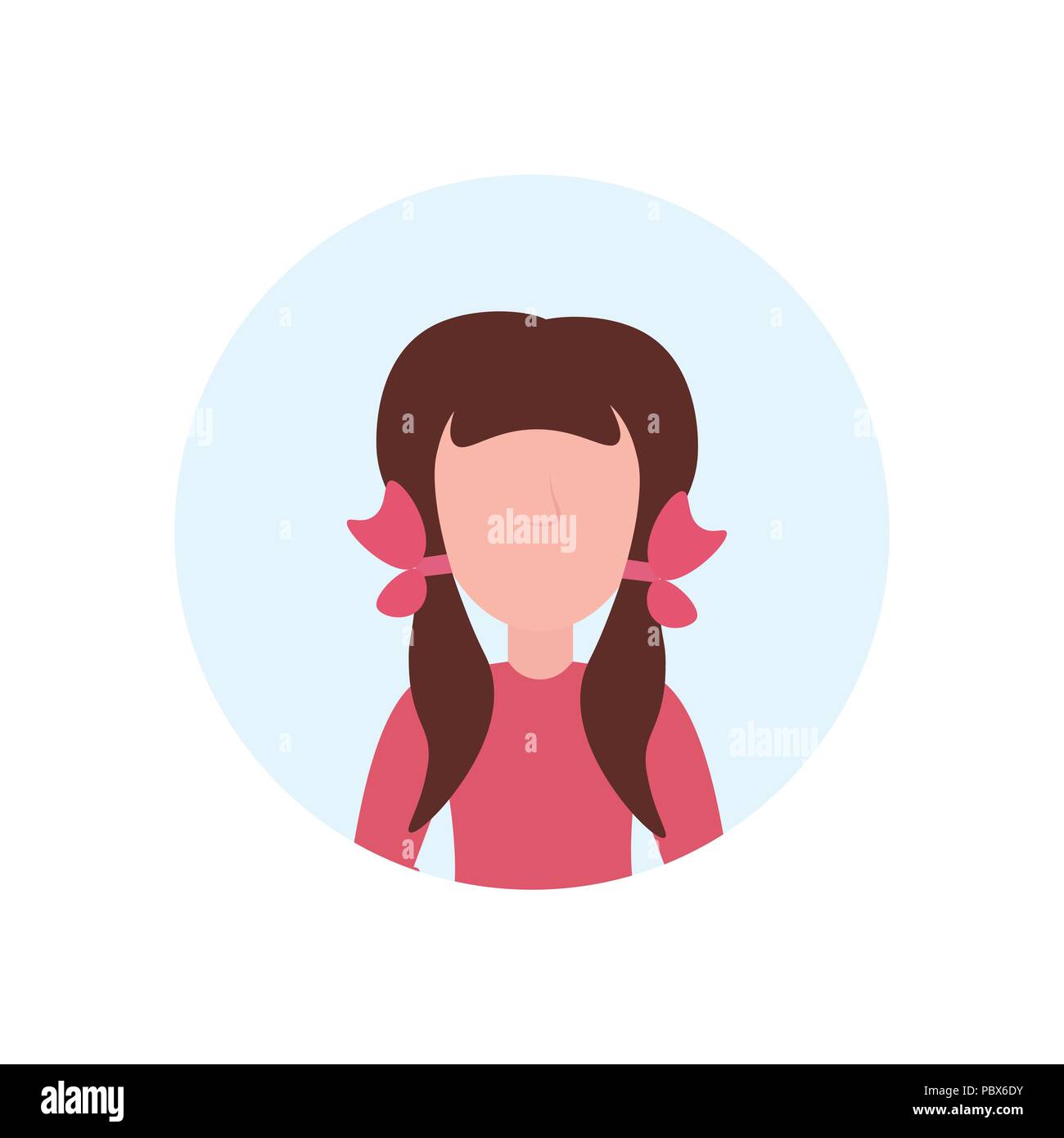 Cartoon girl faceless avatar female hi-res stock photography and images ...