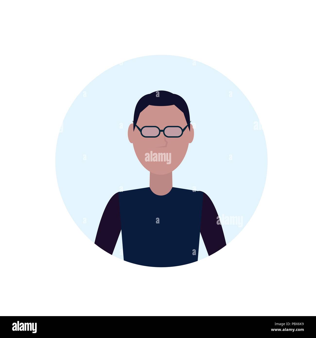 brunette man avatar isolated faceless male cartoon character portrait ...