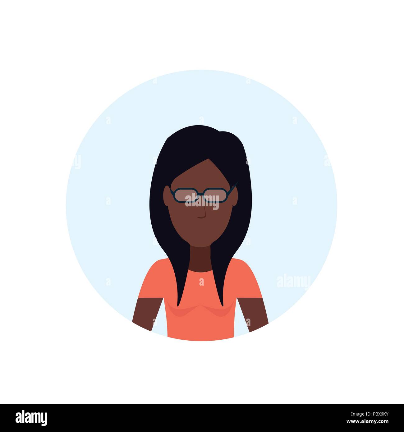 african american woman avatar isolated faceless female cartoon ...