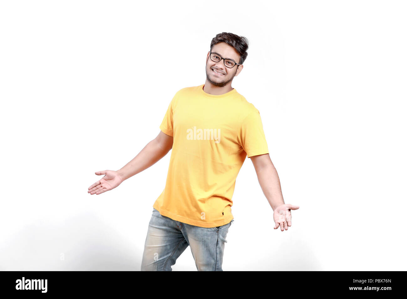 Indian male model glasses hi-res stock photography and images - Alamy