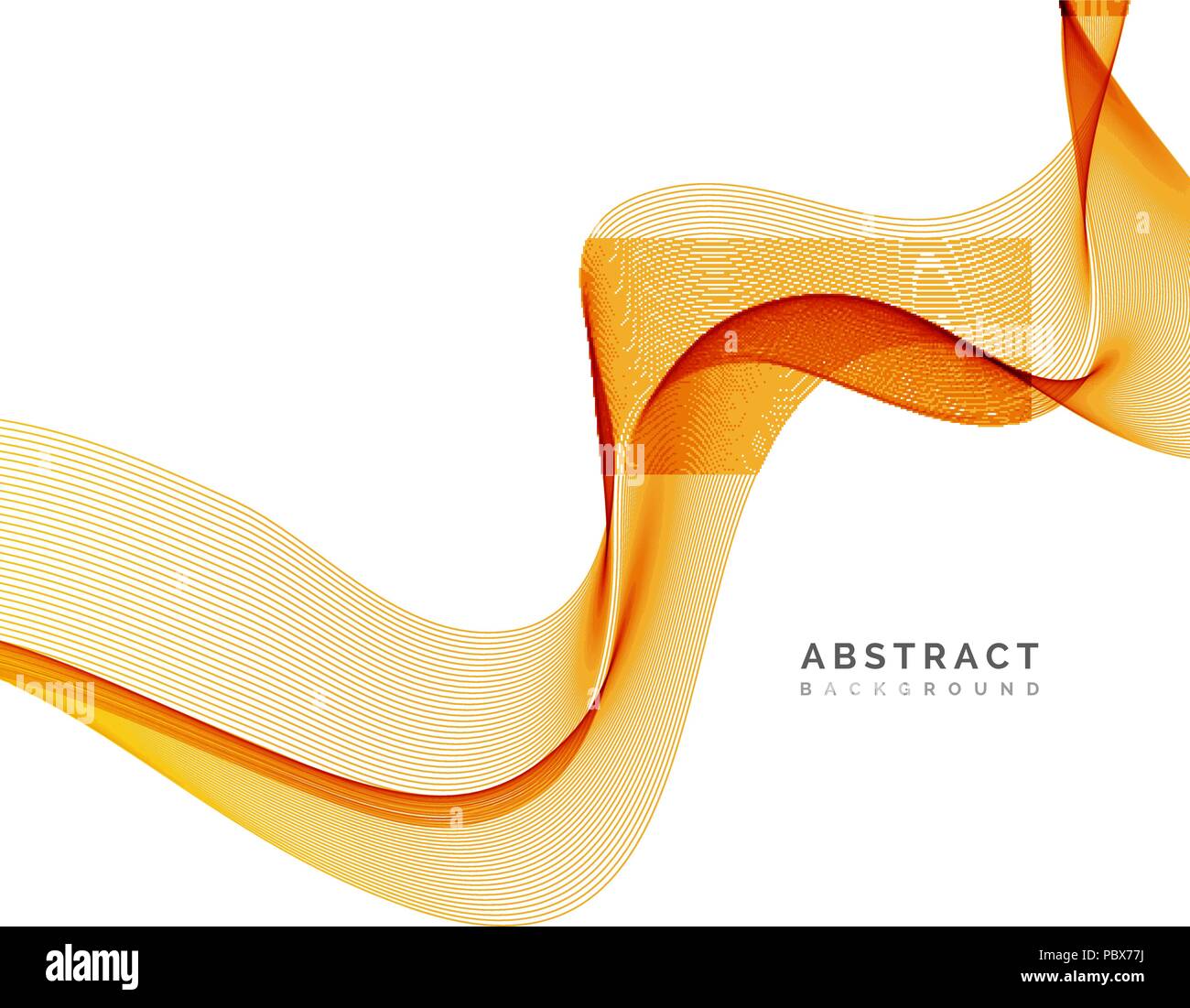Abstract vector background, orange wavy Stock Vector Image & Art - Alamy