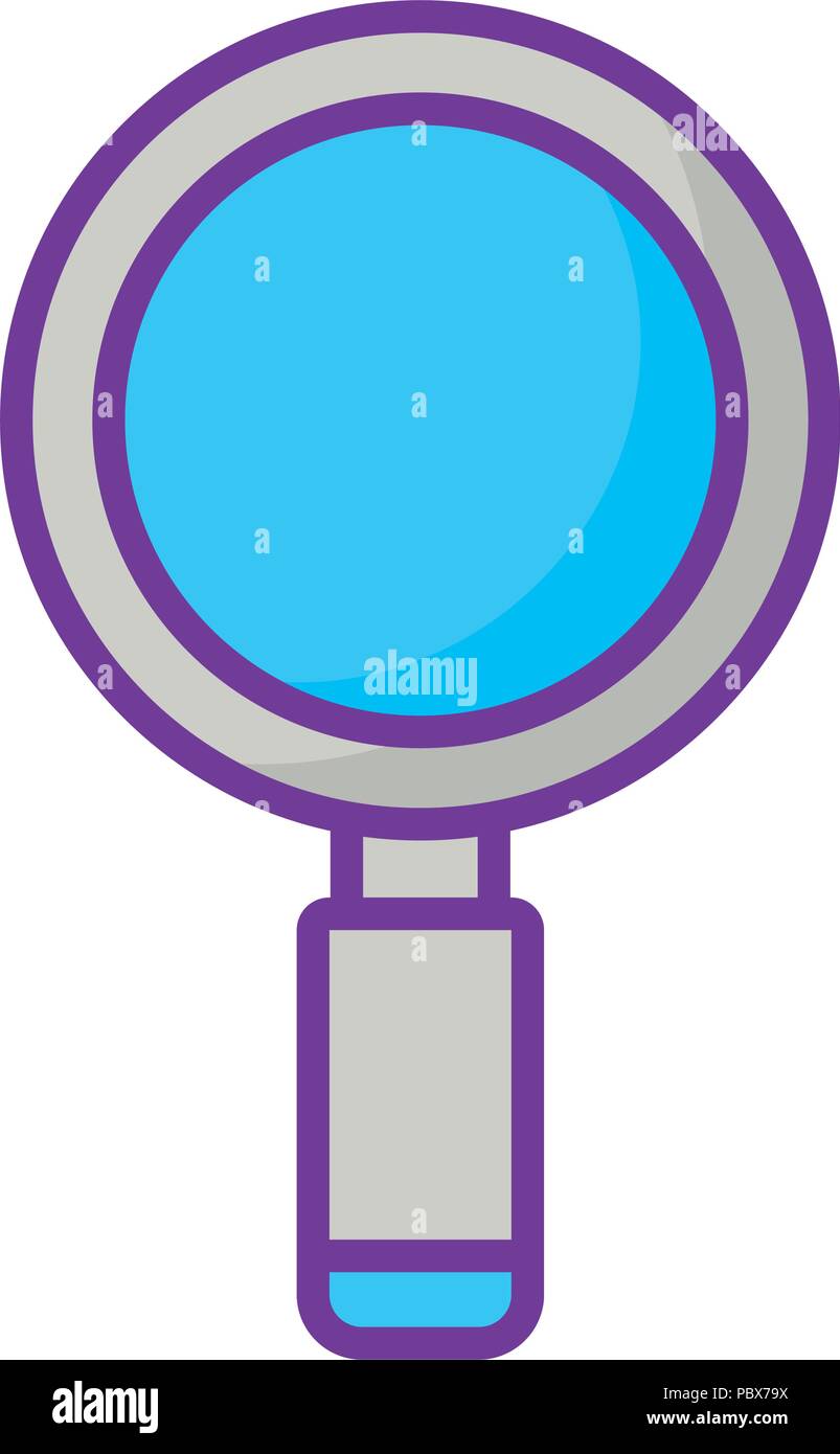 magnifying glass icon over white background, vector illustration Stock ...