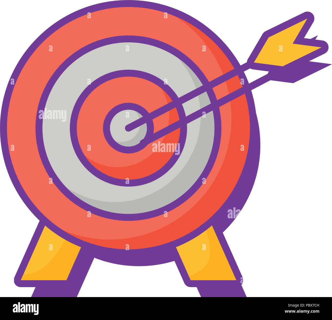 target and bow over white background, vector illustration Stock Vector ...