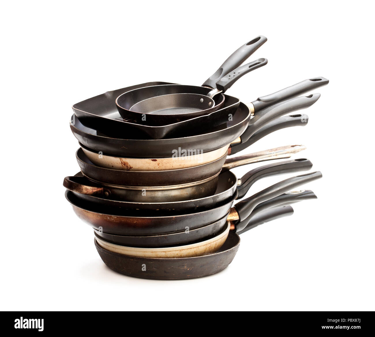 Iron frying pans Cut Out Stock Images & Pictures - Alamy