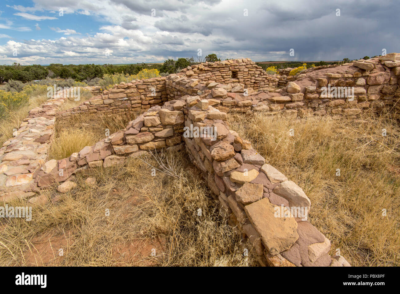 Ancient walls from native American Indian ruin Stock Photo - Alamy