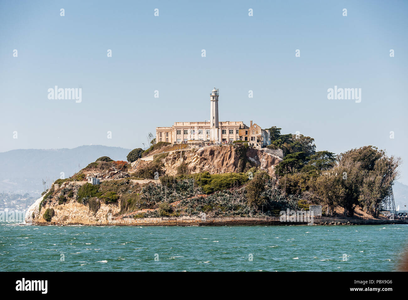 Alcatraz Island, location of the Alcatraz Federal Penitentiary, USA. It ...
