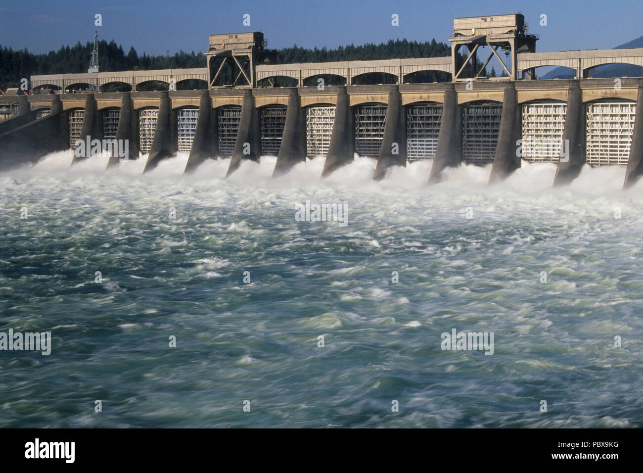 Bonneville Dam, Columbia River Gorge National Scenic Area, Oregon Stock ...