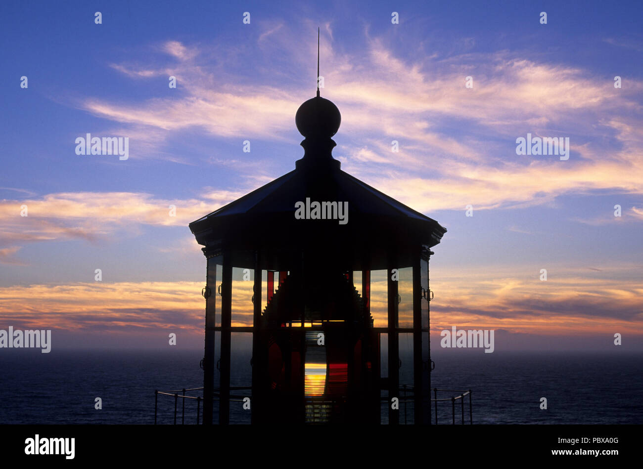 Cape Meares Lighthouse dusk, Cape Meares State Park, Oregon Stock Photo ...