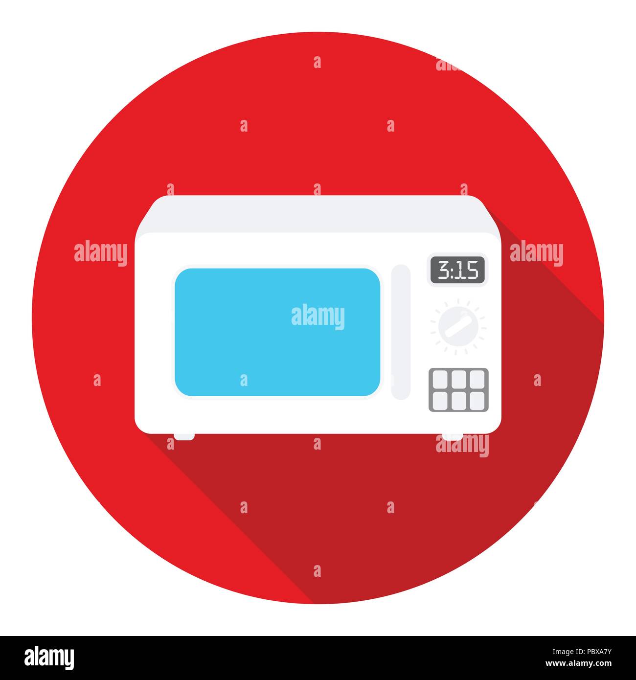 Microwave icon in flat style isolated on white background. Household ...