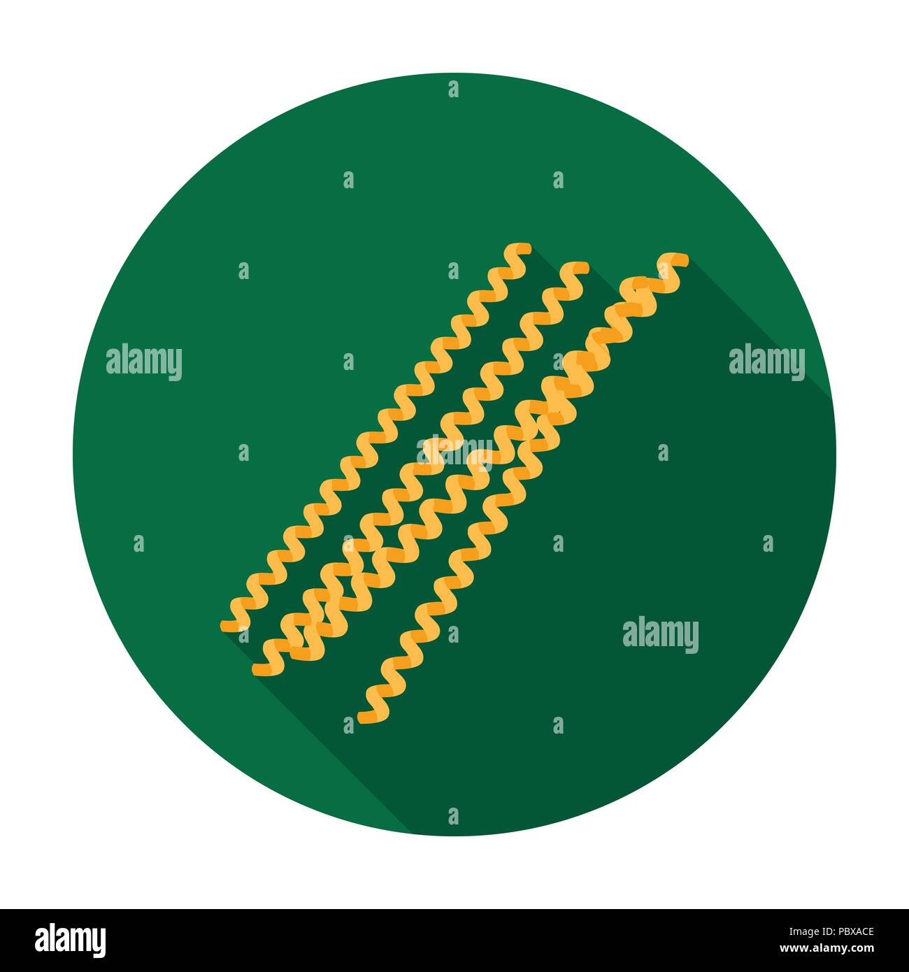 Fusilli bucati pasta icon in flat style isolated on white background ...