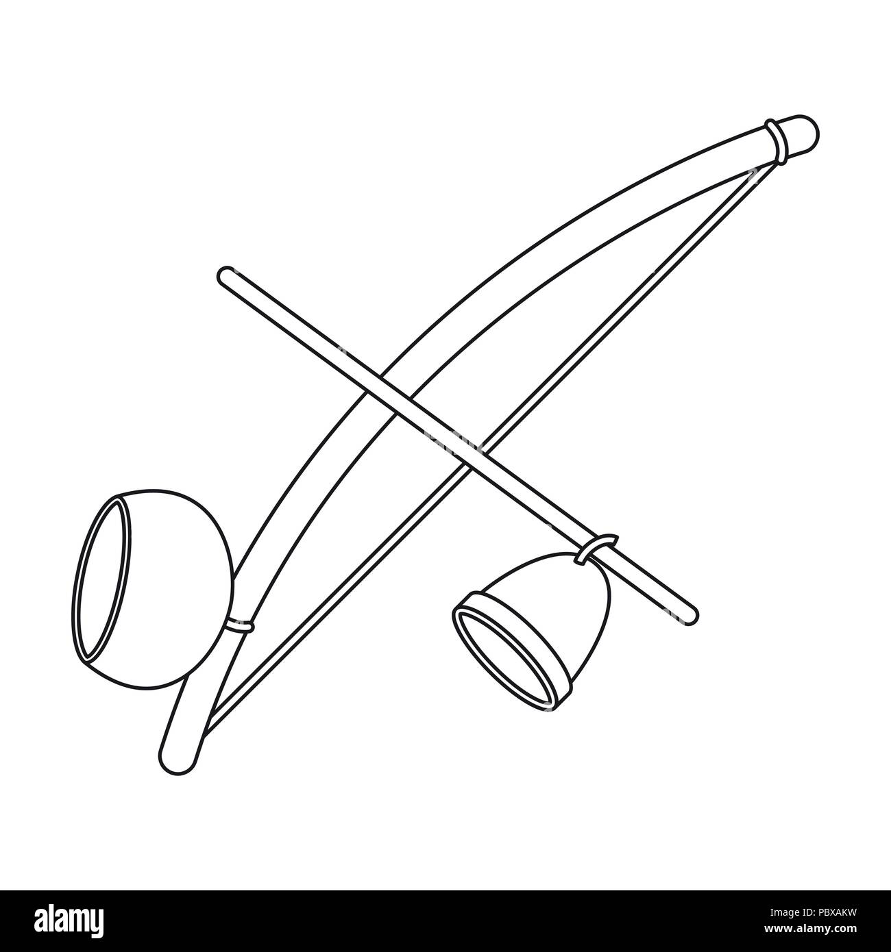 Berimbau icon in outline design isolated on white background. Brazil ...