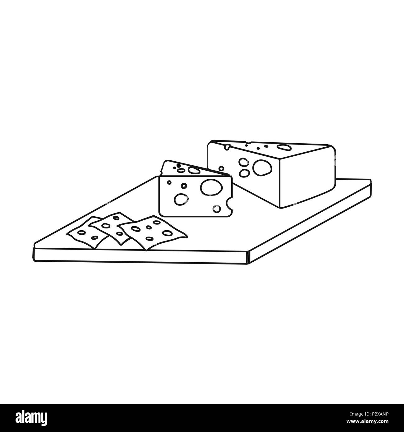 Cheese, single icon in outline style.Cheese vector symbol stock ...