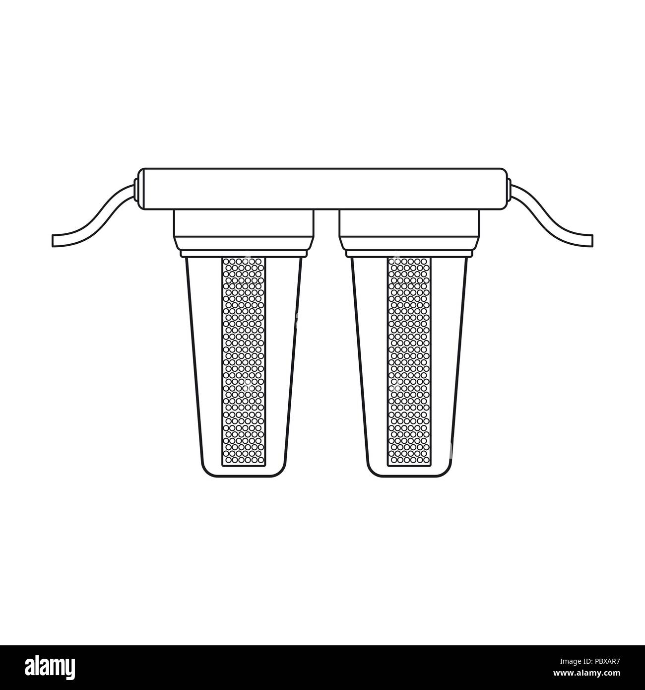 Water filters icon in outline design isolated on white background ...