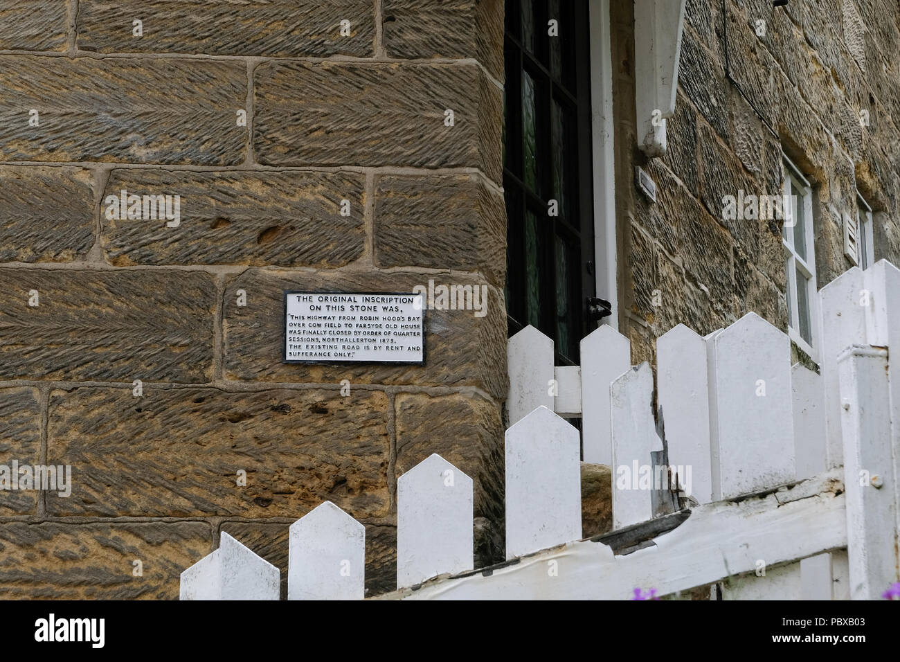Street signs around Robin Hoods Bay on the Yorkshire Coast of the UK ...