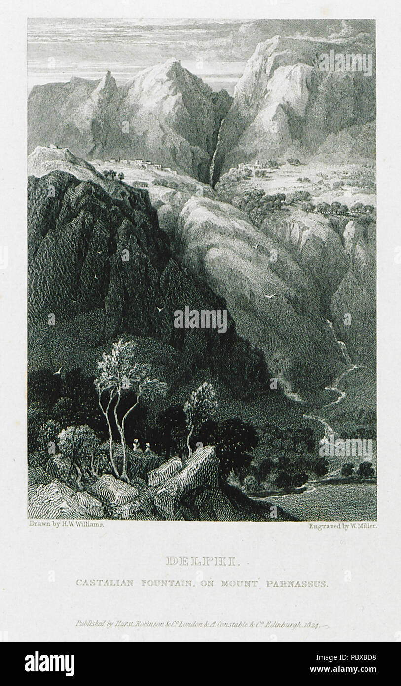 158 Delphi Castalian fountain, on Mount Parnassus - Williams Hugh ...