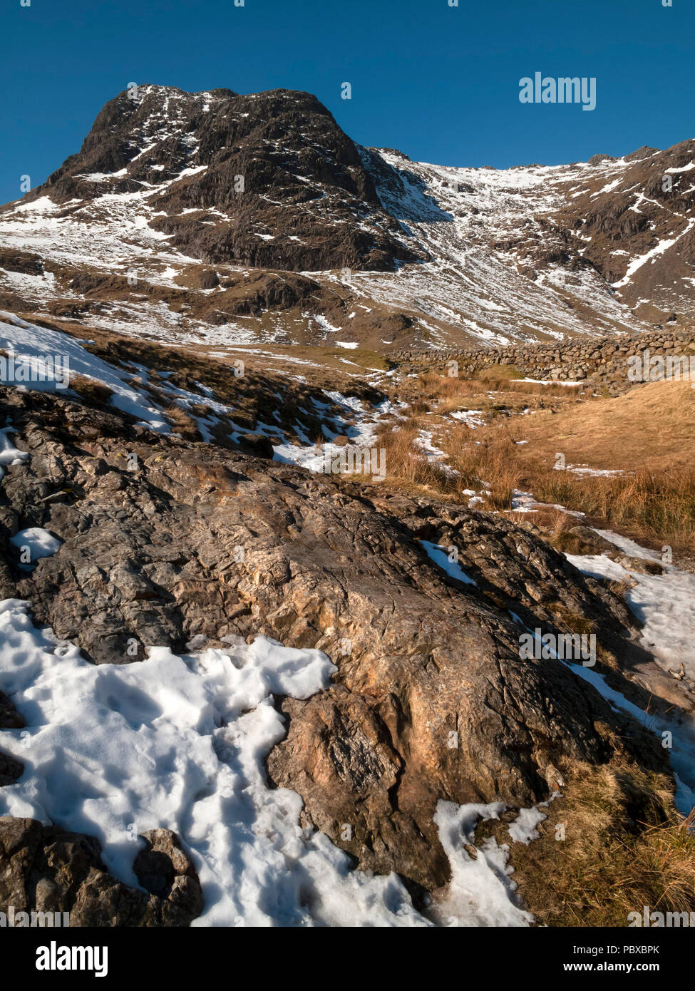 Lake district snow langdale High Resolution Stock Photography and ...