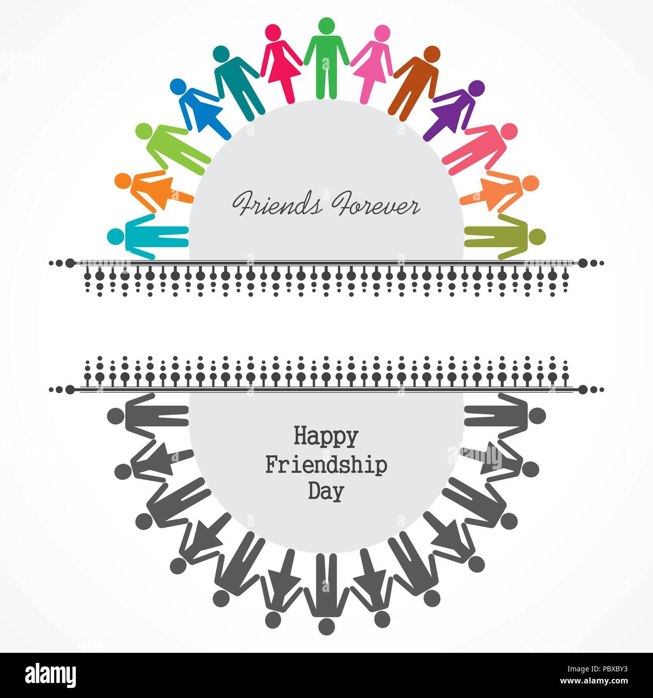Happy Friendship day vector typographic design. Usable as greeting ...