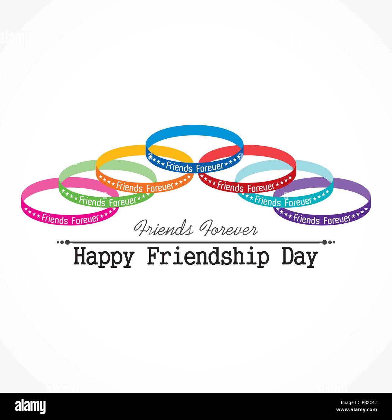 Happy Friendship day vector typographic design. Usable as greeting ...