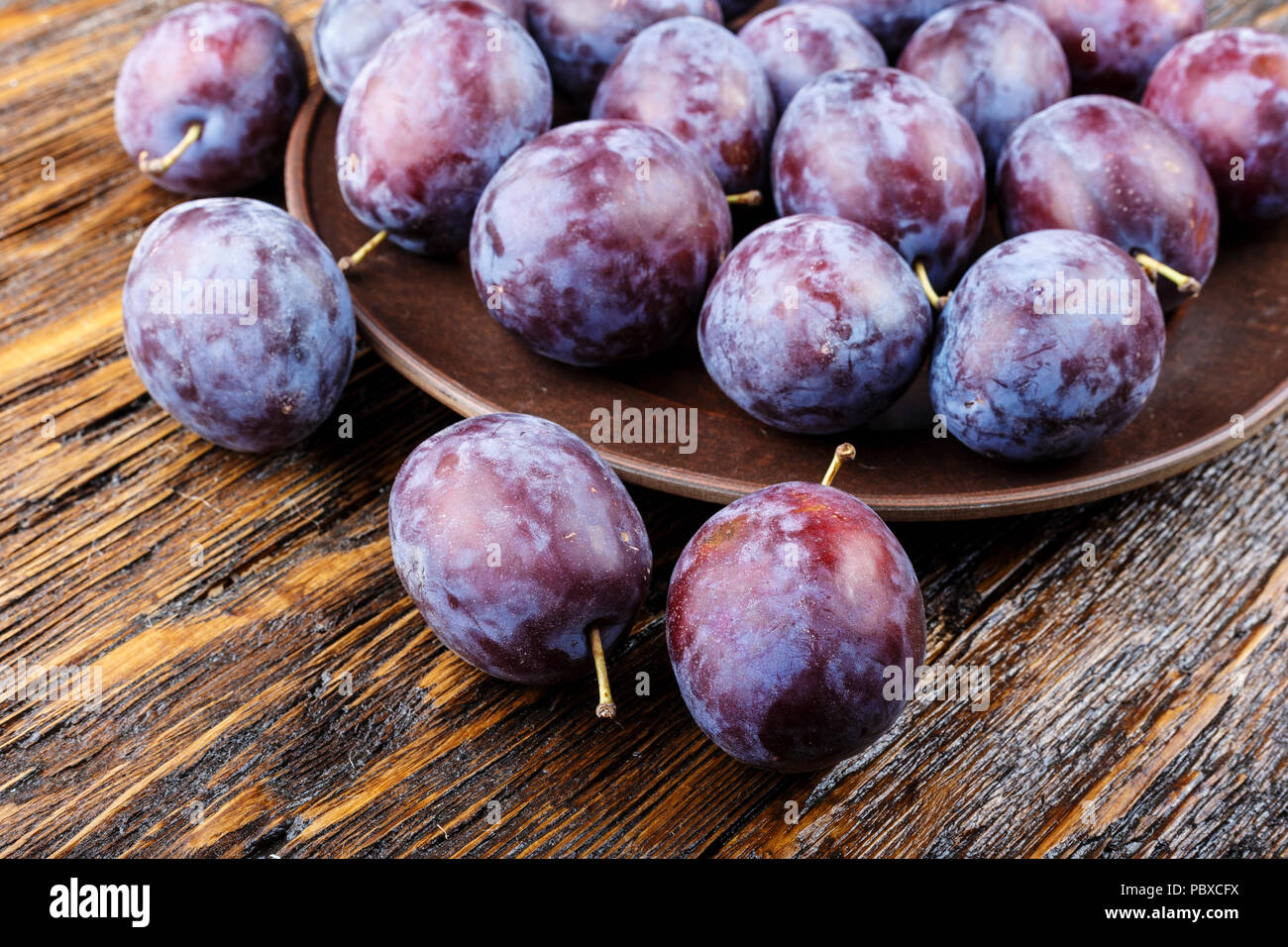 ripe plum with top view.new agricultural crop Stock Photo - Alamy