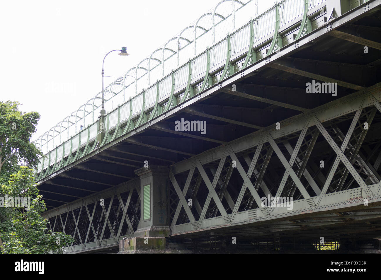 The Valley bridge at Scarborough, Yorkshire, England, UK spanning ...