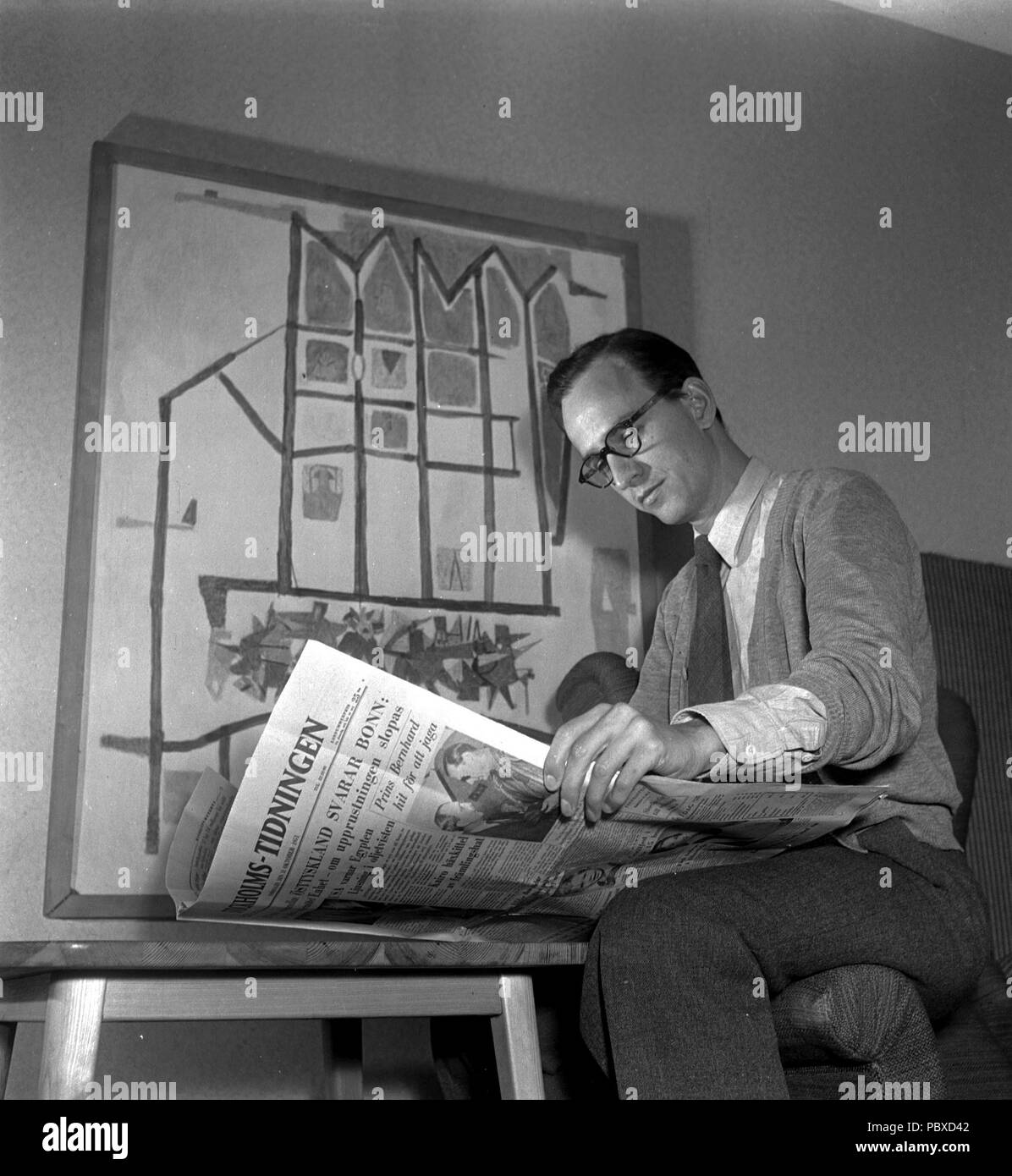 Ingmar Bergman. 1918-2007. Swedish film director. Pictured here 1951 in ...