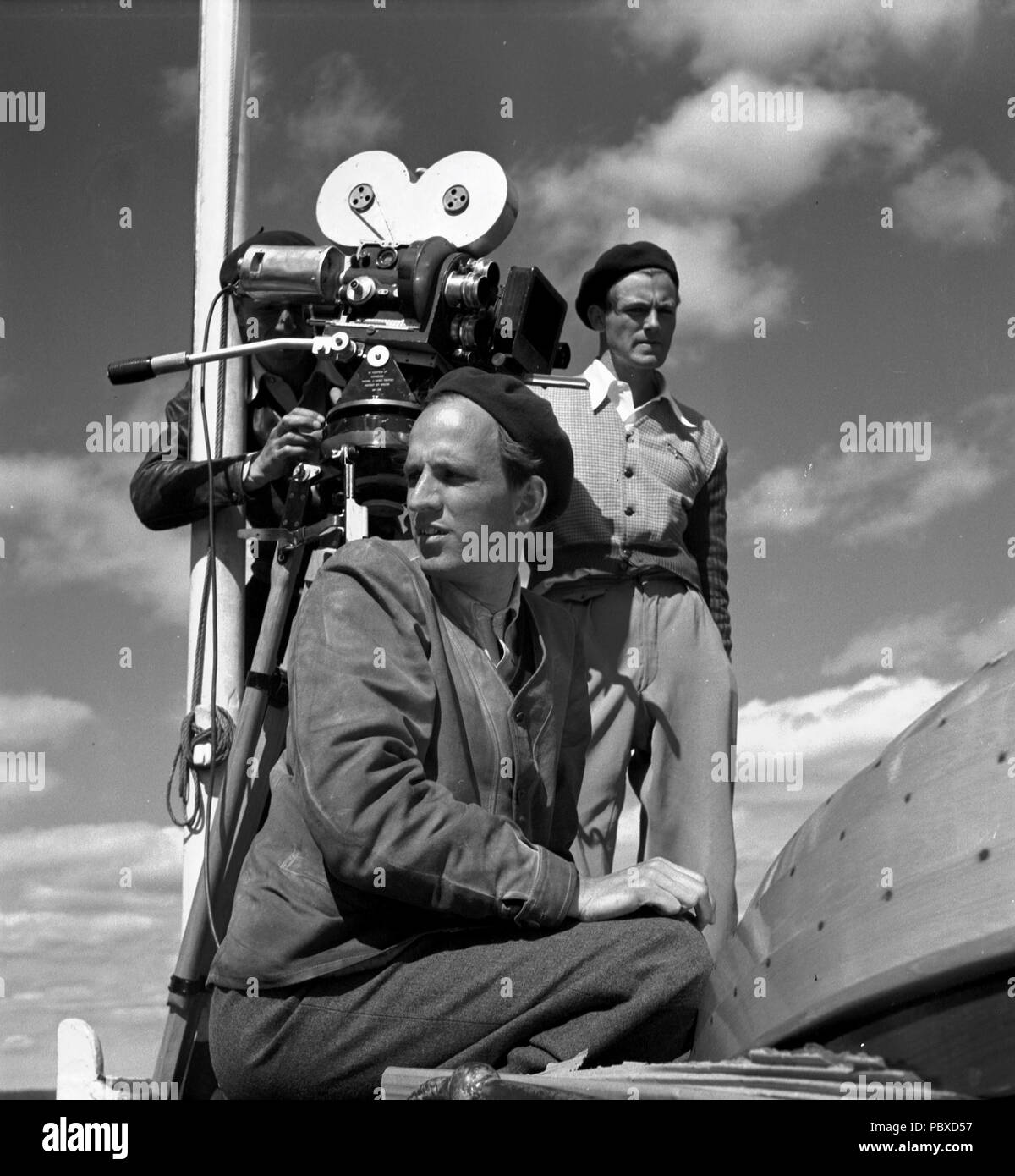 Ingmar Bergman. 1918-2007. Swedish film director. Pictured here 1950 on ...