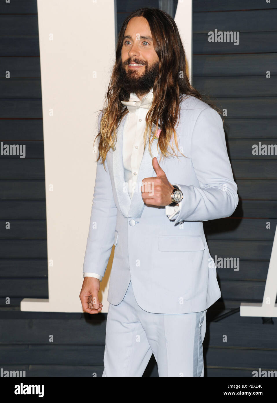 Jared Leto 445 at the 2015 Vanity Fair Oscars party at the Wallis ...