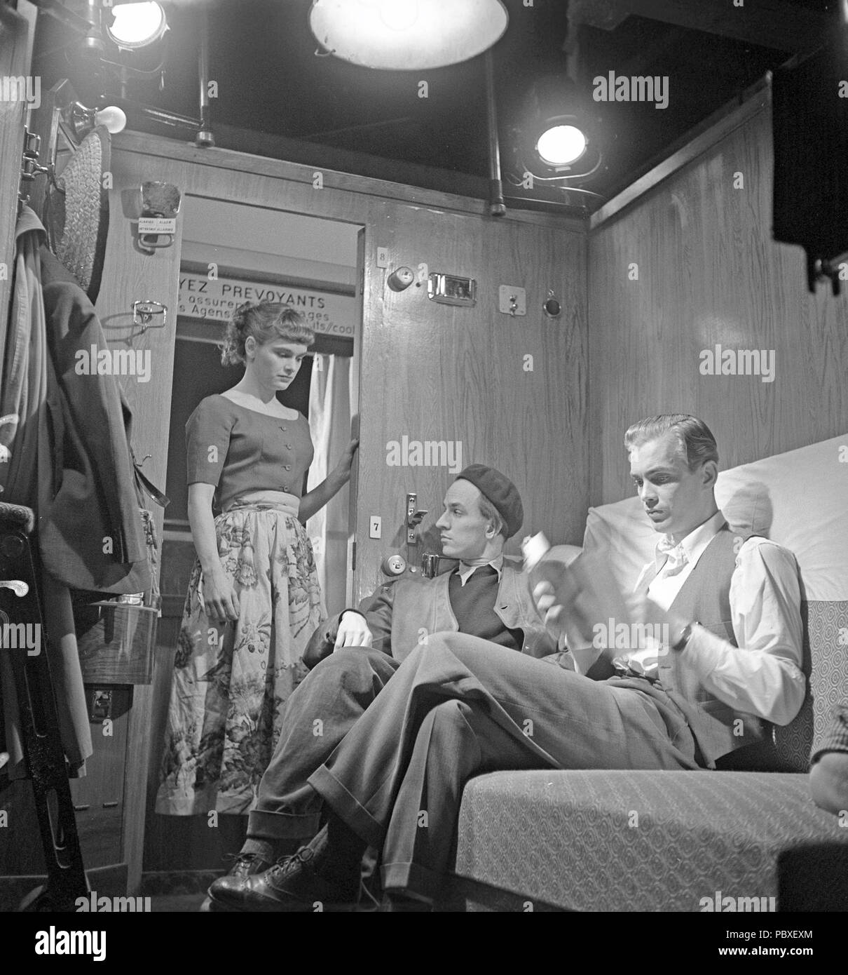 Ingmar Bergman. 1918-2007. Swedish film director. Pictured here 1949 on the film set of the ...